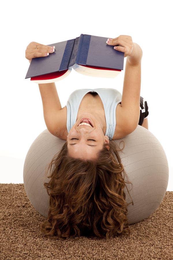 Laughing ball book stock image. Image of learn, female - 19837161