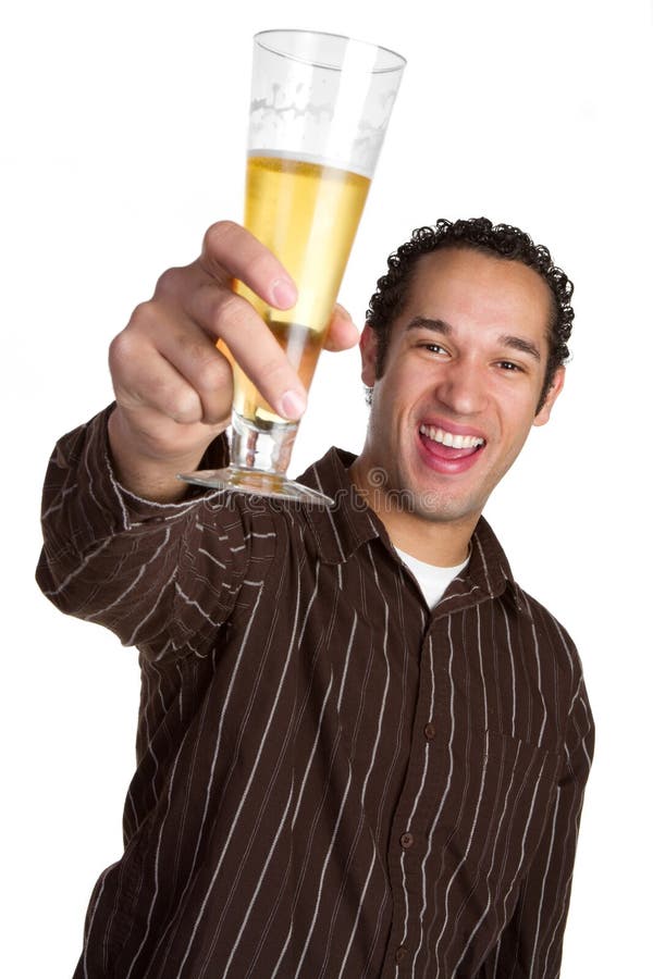 Laughing Beer Man stock image. Image of male, black, thirsty - 13174675