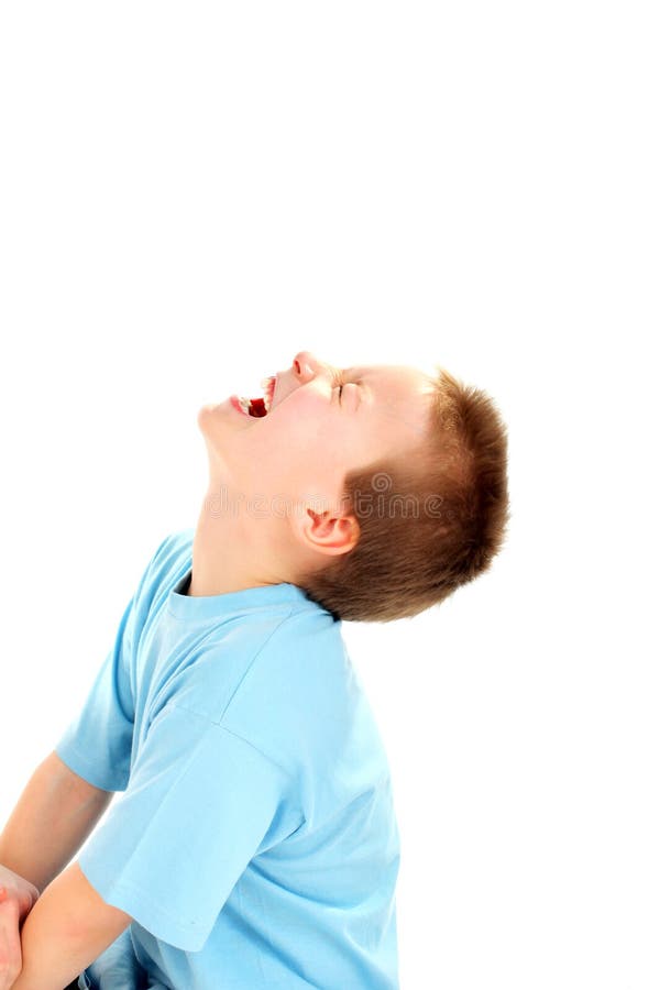 Laughing boy stock photo. Image of side, open, cute, hysteria - 19221056