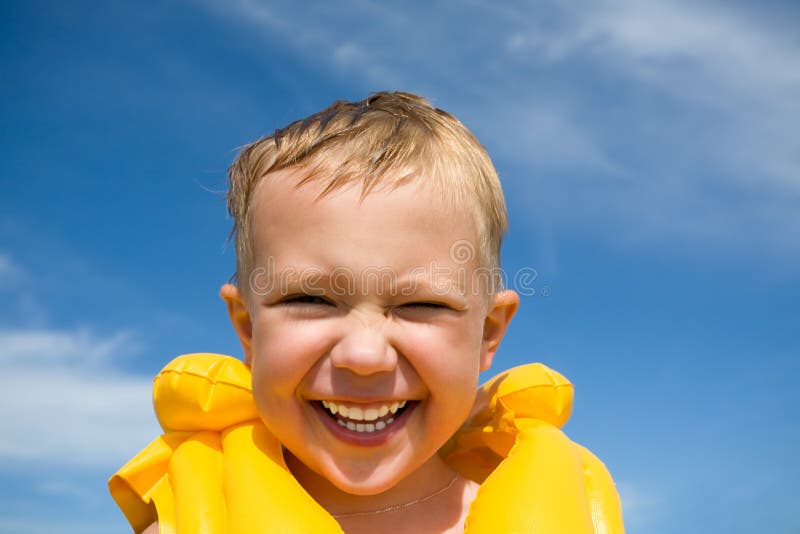 Laughing boy stock image. Image of face, cute, full, golden - 4418905