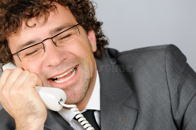 Laughing businessman stock image. Image of attitude, good - 7937821
