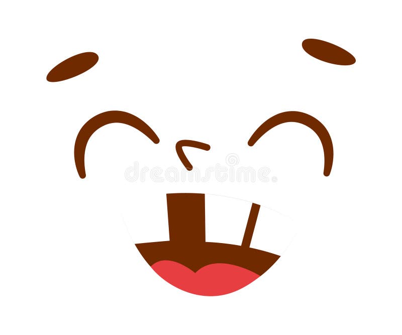 Laughing Character Face stock vector. Illustration of icon - 282150967