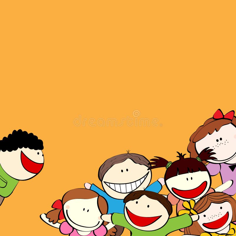 Laughing Children stock vector. Illustration of drawing - 25438326