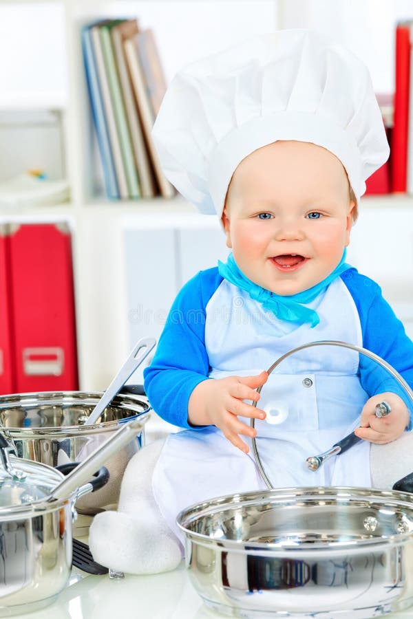 Infant cook stock image. Image of children, domestic, appetizer - 5413859