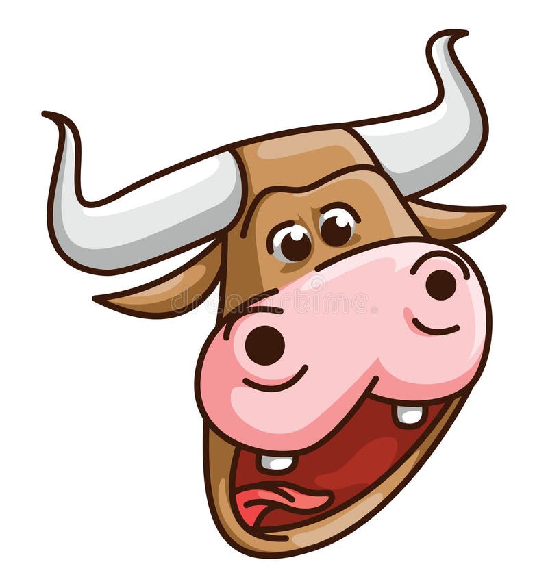 Laughing Cow Head Cartoon Stock Illustrations – 34 Laughing Cow Head ...