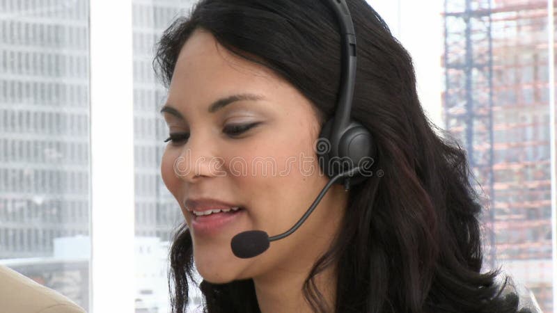 Laughing Customer Service Representative Stock Footage - Video of ...