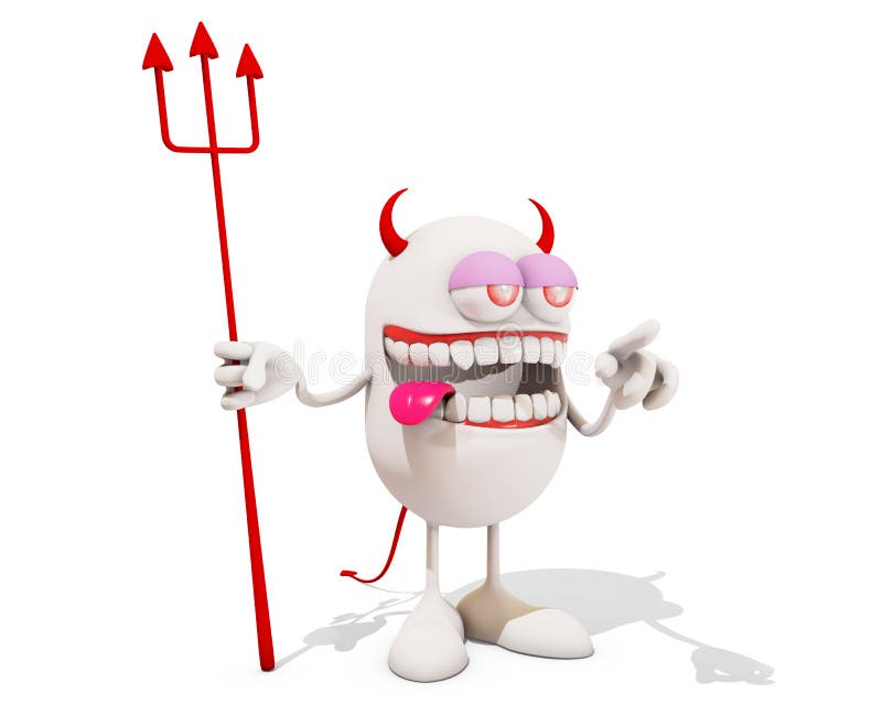 Laughing Devil Cartoon Character Stock Illustration - Illustration of ...