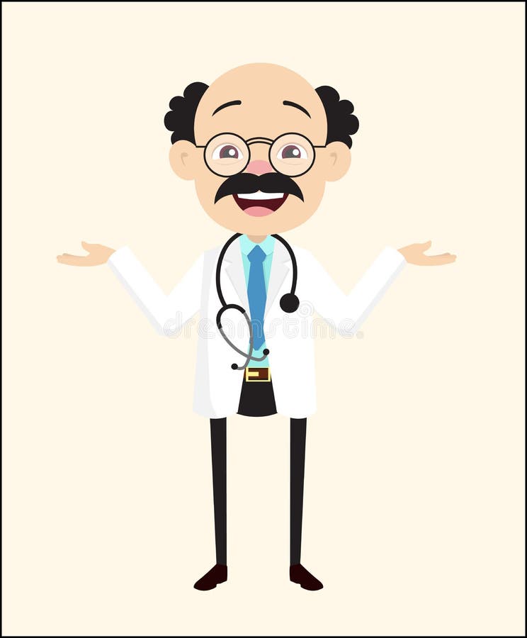 Laughing Doctor Character Expression Vector Stock Vector - Illustration ...