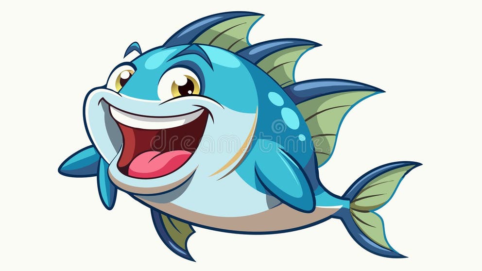 Laughing Fish Character stock vector. Illustration of mascot - 342999512