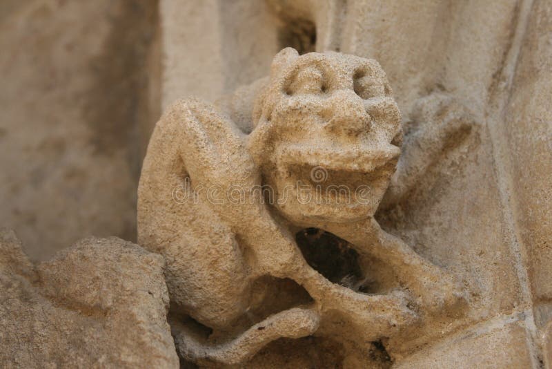 Laughing Gargoyle stock photo. Image of mythology, carving - 229184596