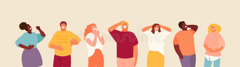 Laughing Group of People Vector Stock Vector - Illustration of ...