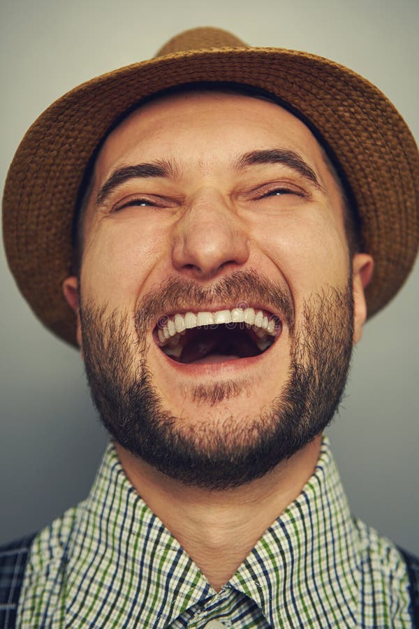 Man laughing stock image. Image of teeth, face, background - 5392231