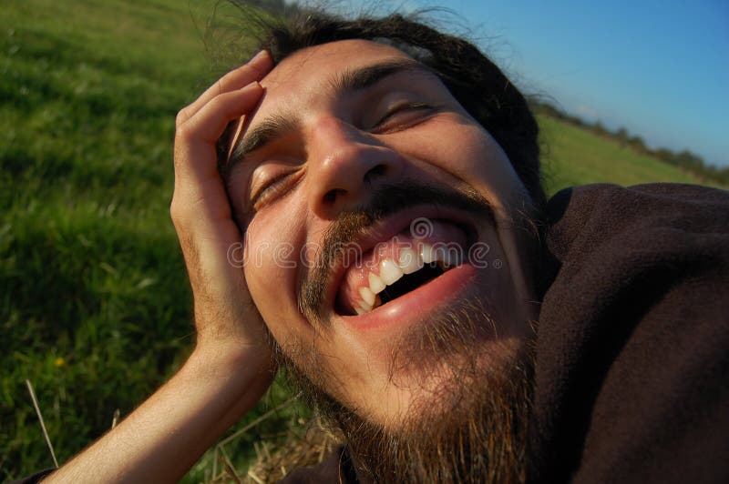 Laughing man stock image. Image of brunette, laugh, people - 11545479