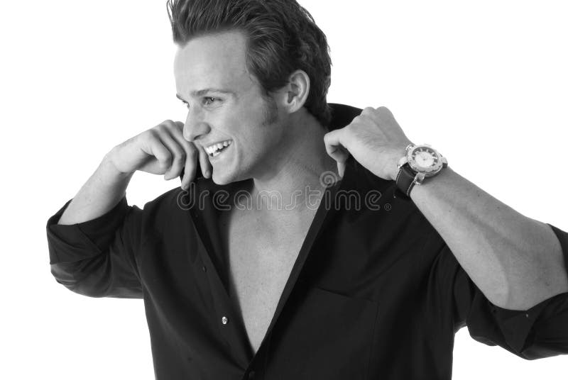 Laughing man. stock image. Image of laughing, smile, hair - 2774629