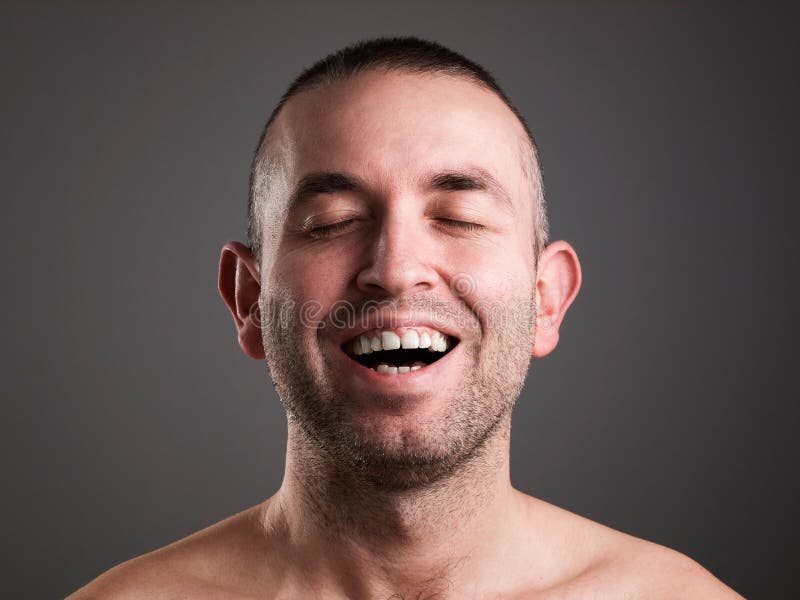 Laughing man stock image. Image of background, idea, dark - 29381749