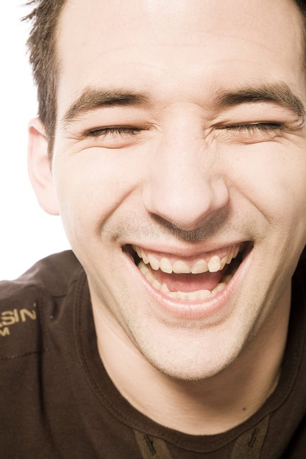 Little Boy Laughing Out Loud Stock Photo - Image of reaching, smile ...