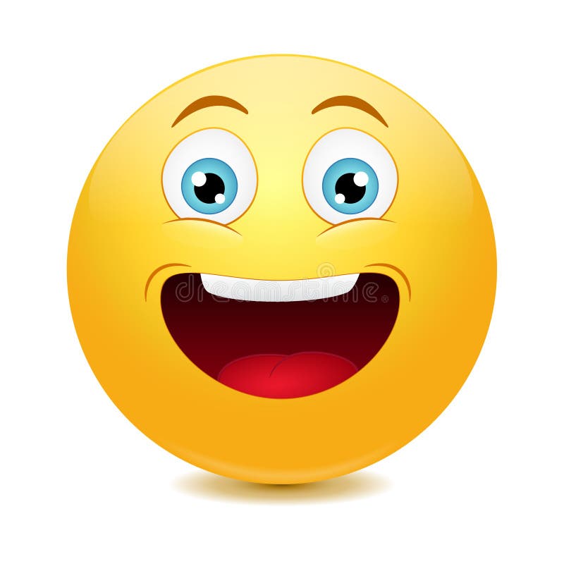 Laughing out loud emoticon stock illustration. Illustration of happy ...