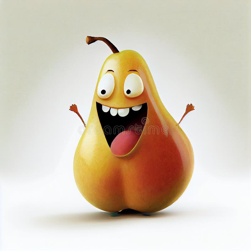 A Laughing Pear: Adding a Playful Touch To Your Designs. Generated AI ...