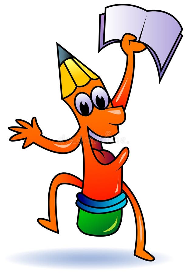 Laughing pencil stock vector. Illustration of supply - 57772369