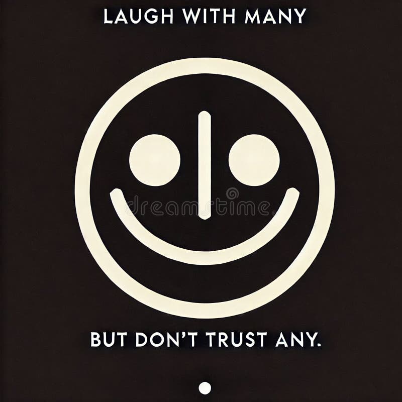 Laughing Person Logo on a Black Background Stock Illustration ...