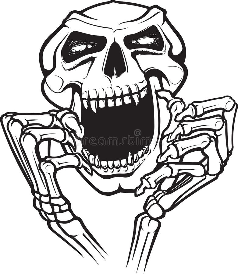 Laughing Skull stock vector. Illustration of fright, cartoon - 48534924