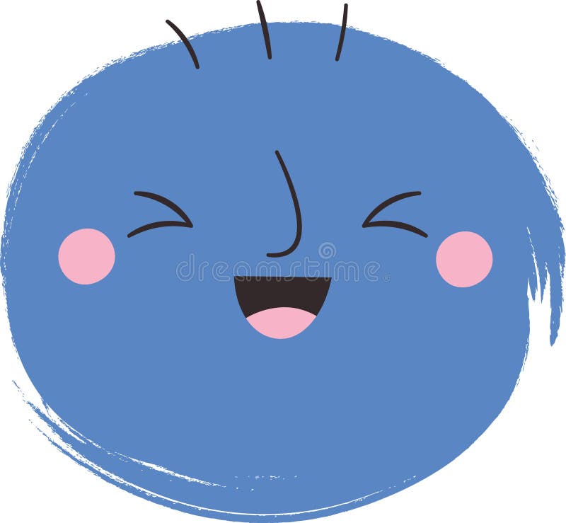 Laughing Smiley Face Circle Doodle Stock Vector - Illustration of face ...