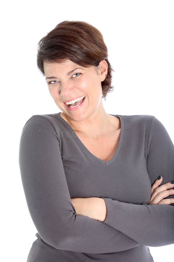 Laughing vivacious woman stock image. Image of laughing - 27806833