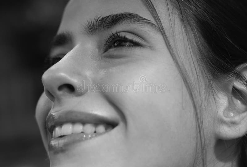 Laughing Woman Portrait Of Happy Smiling Girl Cheerful Young