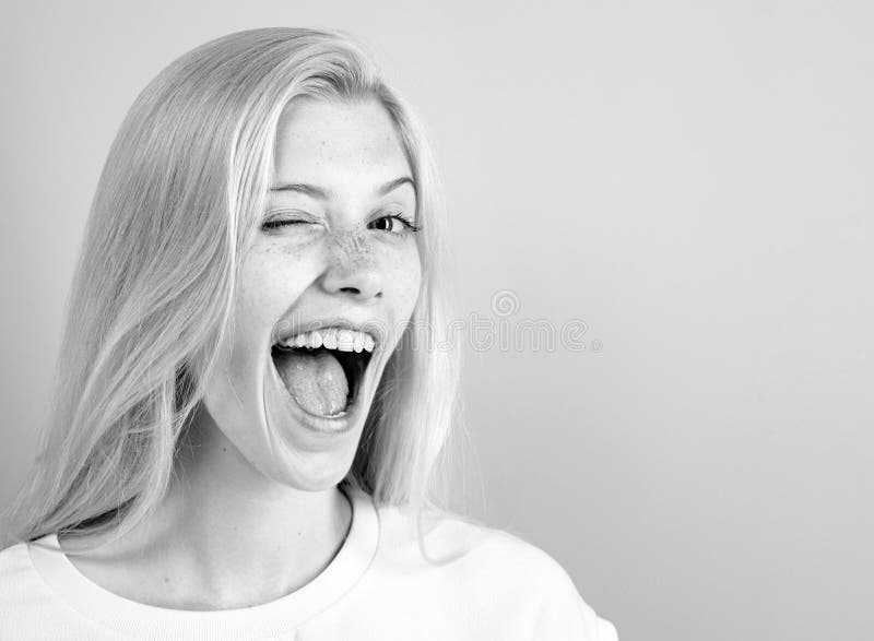 Laughing Woman Portrait Of Happy Smiling Girl Stock Image Image Of
