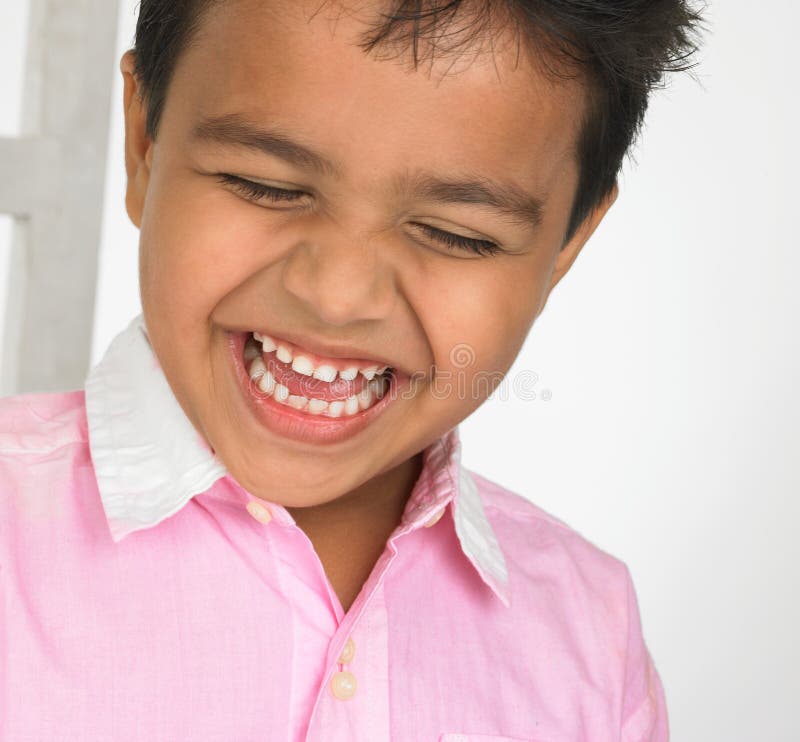 Laughing young boy stock image. Image of excited, child - 6172107
