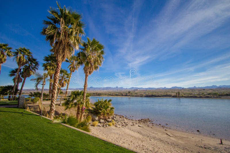 Laughlin Nevada Colorado River Waterfront Stock Image - Image of oasis ...