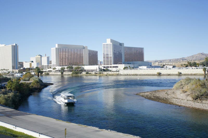 Laughlin Nevada Visto Do Lado Do Arizona Foto de Stock - Imagem de ...