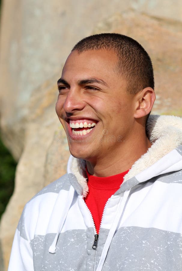 Happy Hispanic Man stock photo. Image of attractive, laughter - 19228844