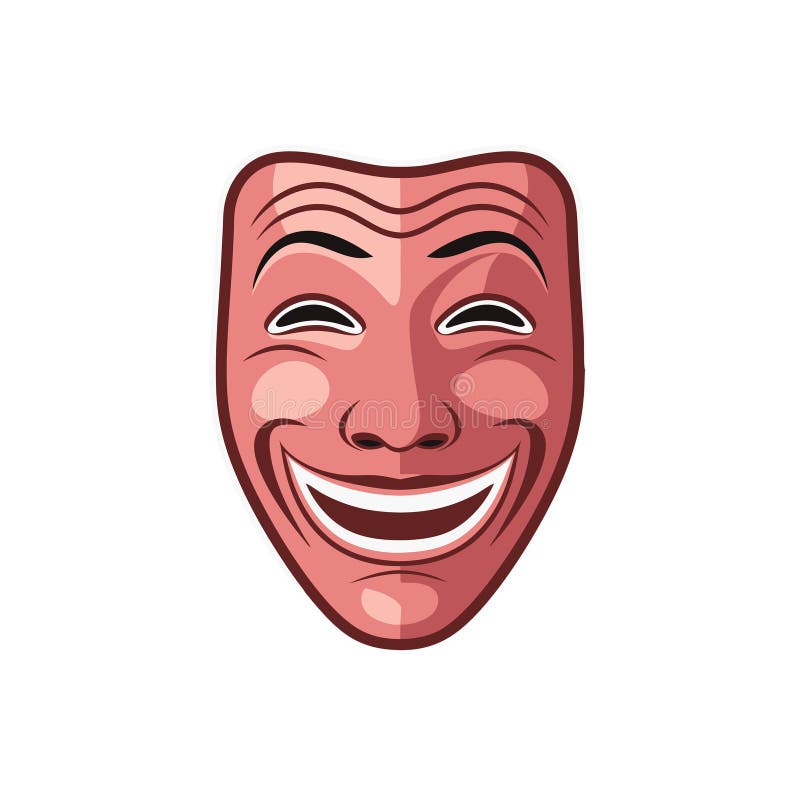 Laughter Comedy Theater Mask Vector for Creative Design and ...