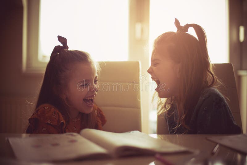 Laughter and Fun during Work Stock Image - Image of concept, happiness ...