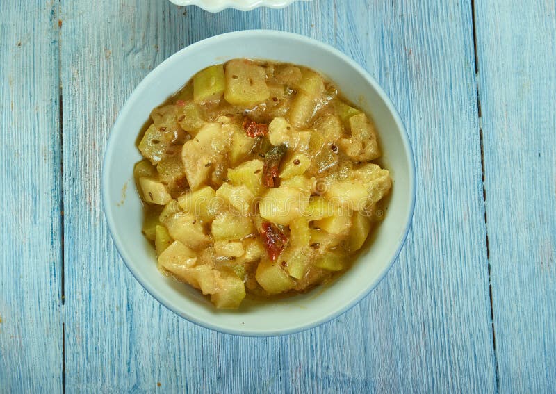 Lauki ki Sabji stock image. Image of indian, curry, gourd - 153798409