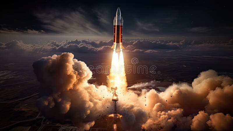 Launch aerospace satellite stock illustration. Illustration of ...