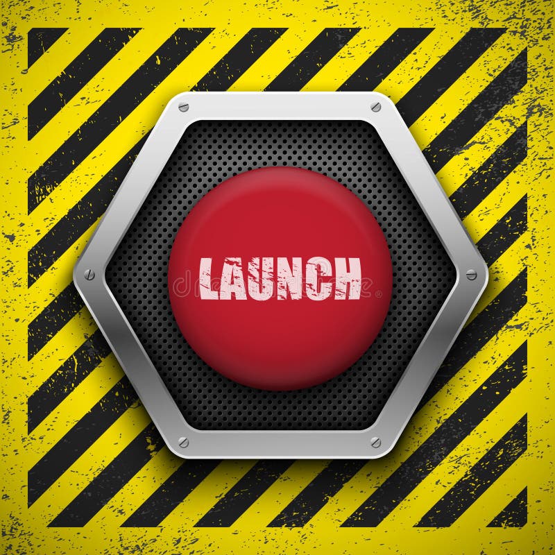 Launch button. stock vector. Illustration of notice, acid - 19761171