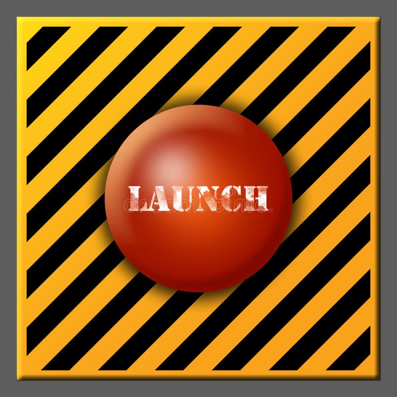 LAUNCH button stock illustration. Illustration of arrow - 16777198