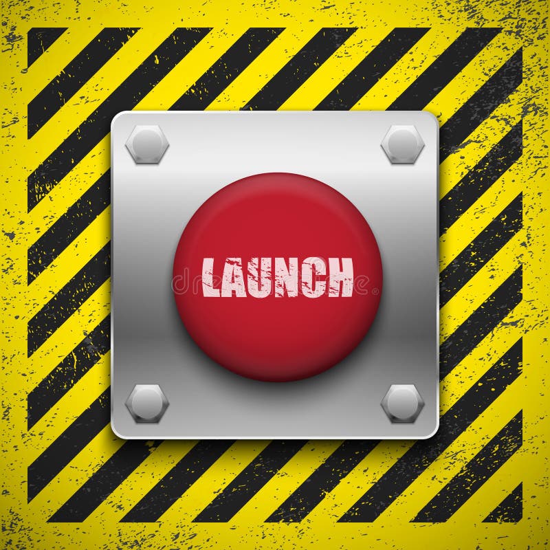 LAUNCH button stock illustration. Illustration of arrow - 16777198