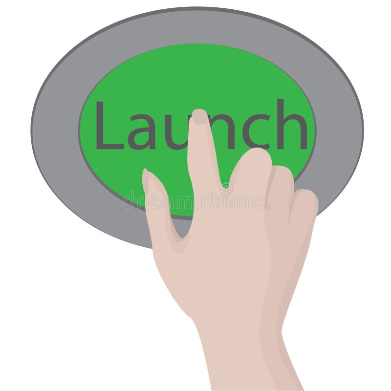 Launch Button. Business Motivation Opportunity Conept Stock Vector ...
