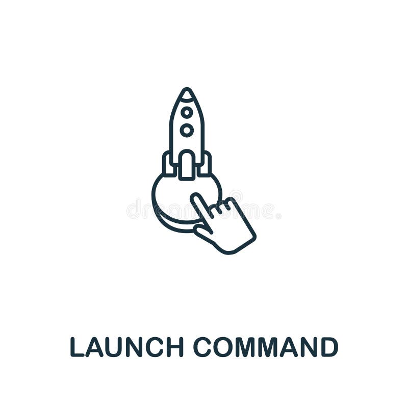 Launch Command Icon from Artificial Intelligence Collection. Simple ...