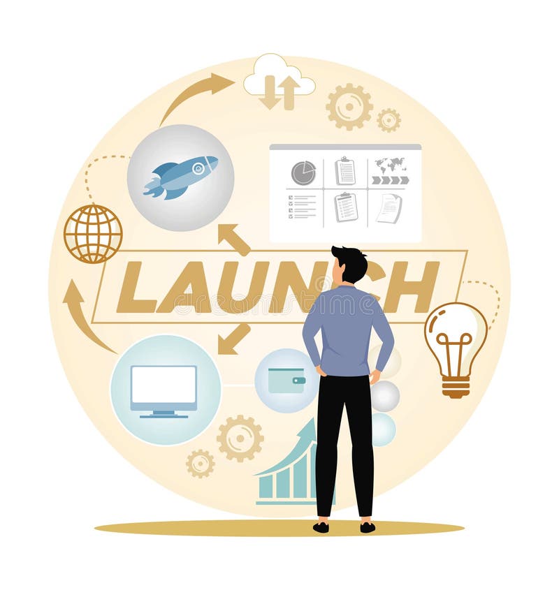 Launch Growth Analysis Data Information Startup Concept Featuring ...