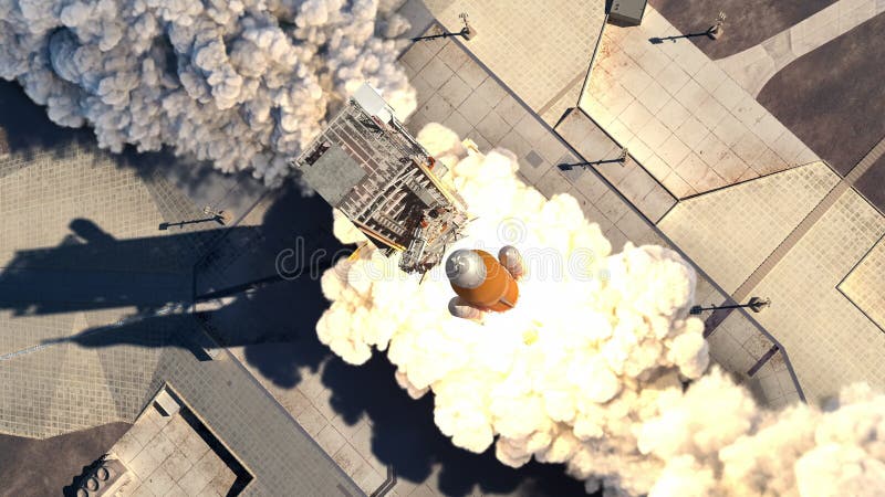 Rocket Space Launch Scene Materials, Generative AI Stock Video - Video ...