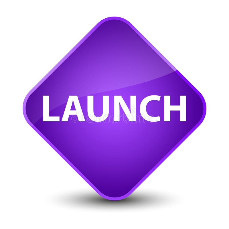 Launch Elegant Purple Diamond Button Stock Illustration - Illustration ...
