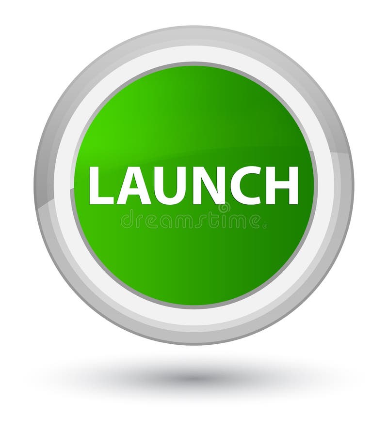 Launch Prime Green Round Button Stock Illustration - Illustration of ...