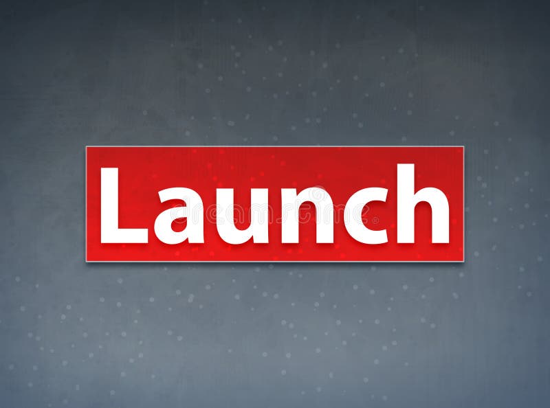 Launch Red Banner Abstract Background Stock Illustration - Illustration ...