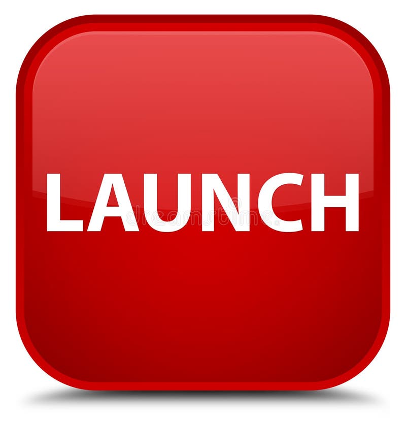 Launch Special Red Square Button Stock Illustration - Illustration of ...
