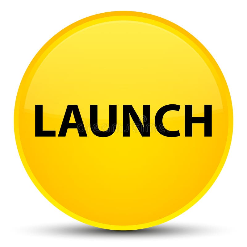 Launch Special Glassy Orange Round Button Stock Vector - Illustration ...