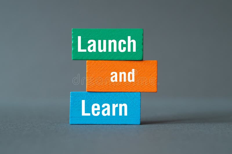 Launch and Learn - Word Concept on Building Blocks, Text Stock Photo ...